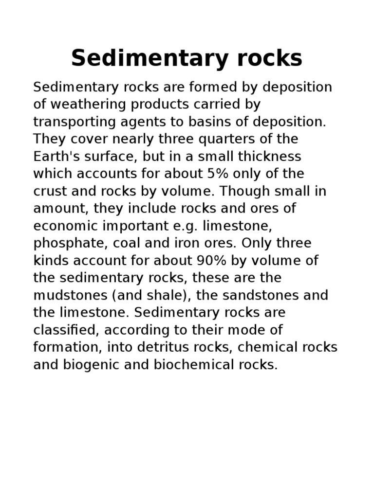 Sedimentary Rocks | PDF | Sedimentary Rock | Sandstone