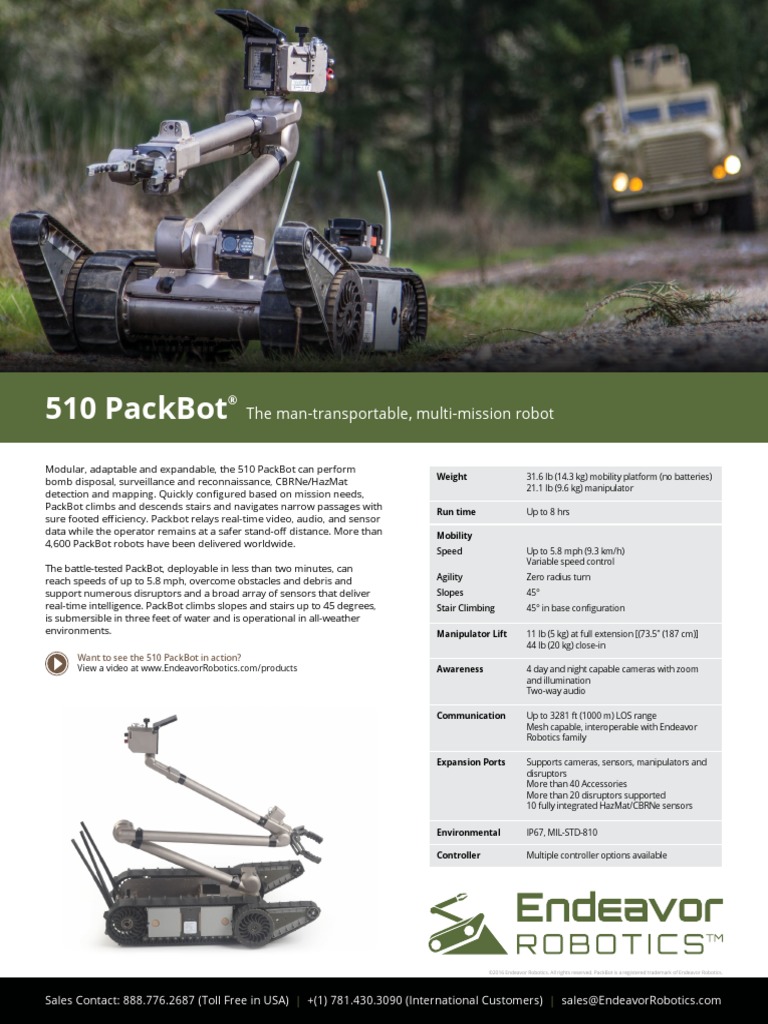 510 PackBot Spec Sheet