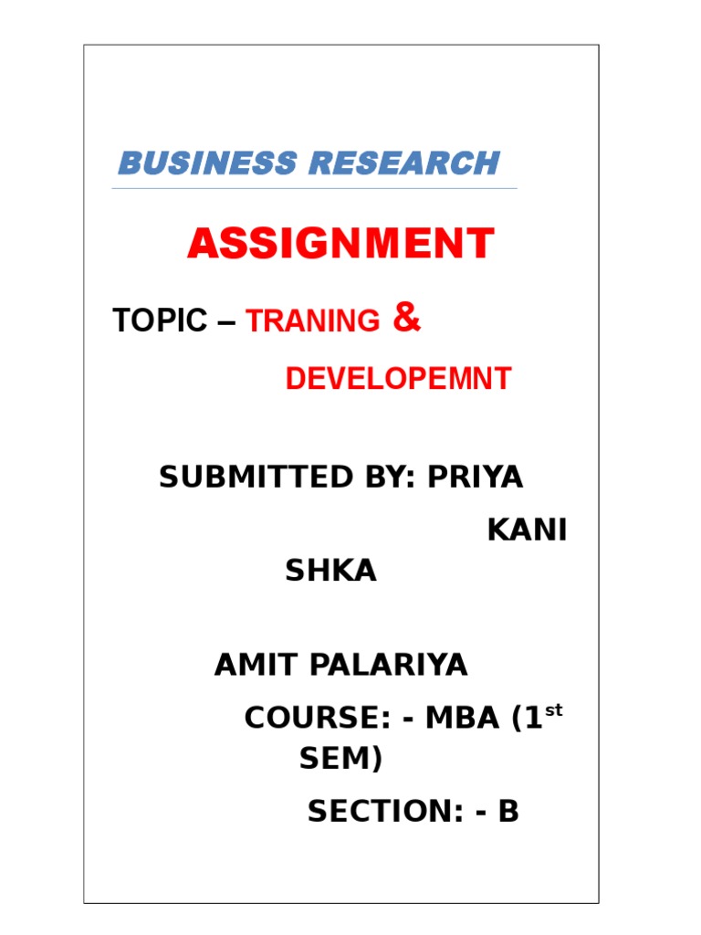 Assignment: Topic | PDF