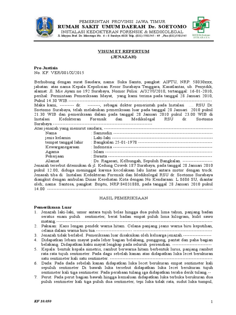 Contoh Format Visum Mas Yahya | PDF