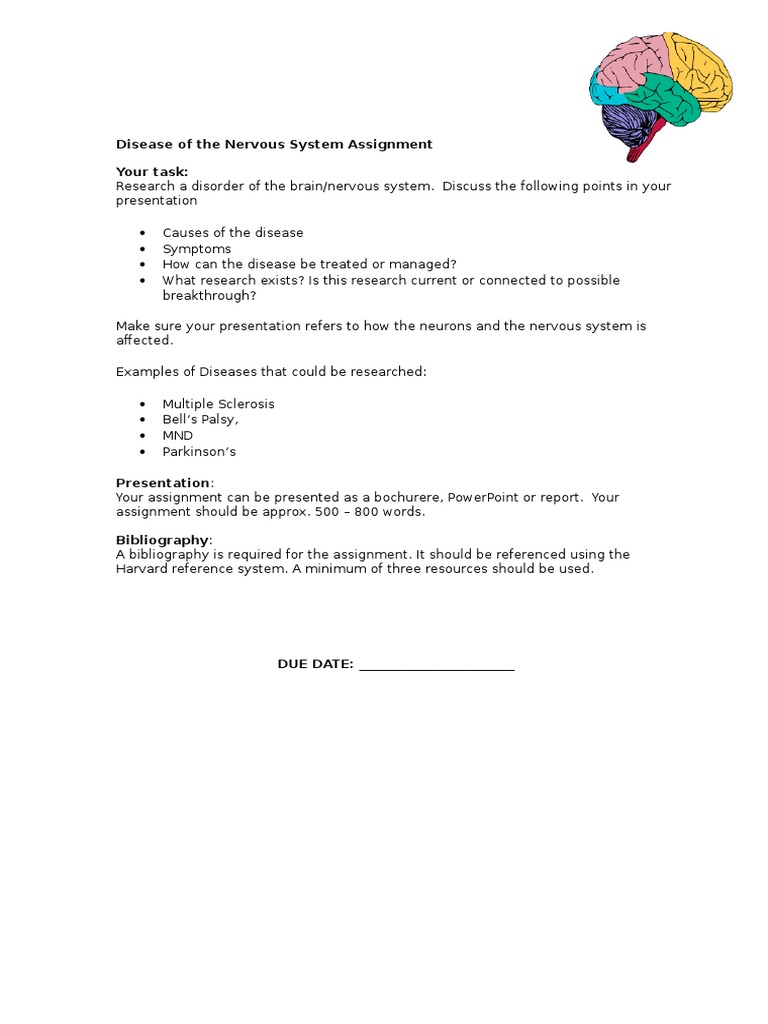 Nervous System Disease Research Assignment | PDF | Amyotrophic Lateral ...