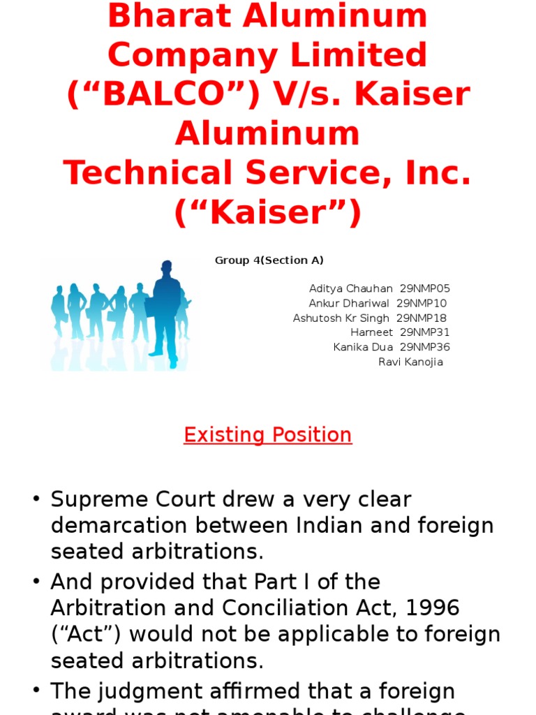 BALCO Vs Kaiser | PDF | Arbitration | Supreme Courts