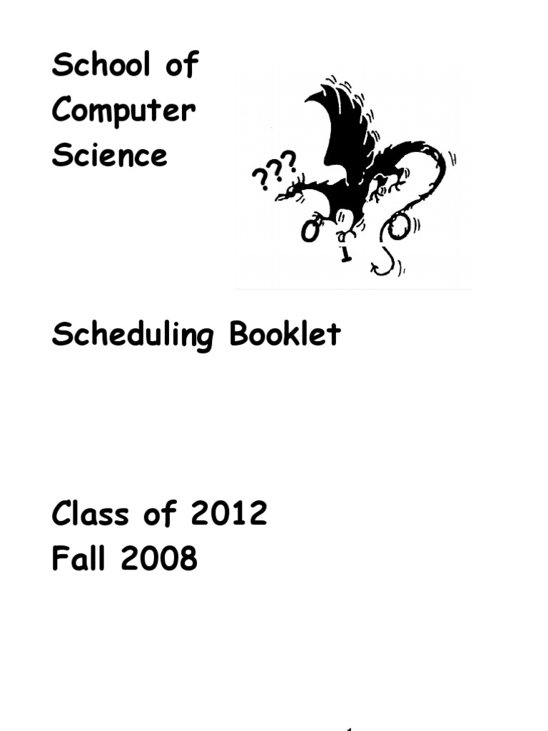 CMU SCS 2012 Scheduling Booklet | PDF | Advanced Placement | Calculus