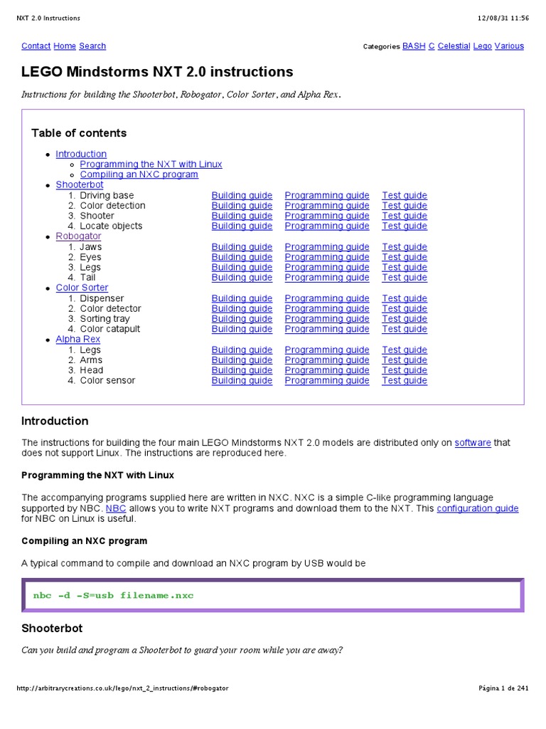 "NXT 2.0 Instructions | PDF