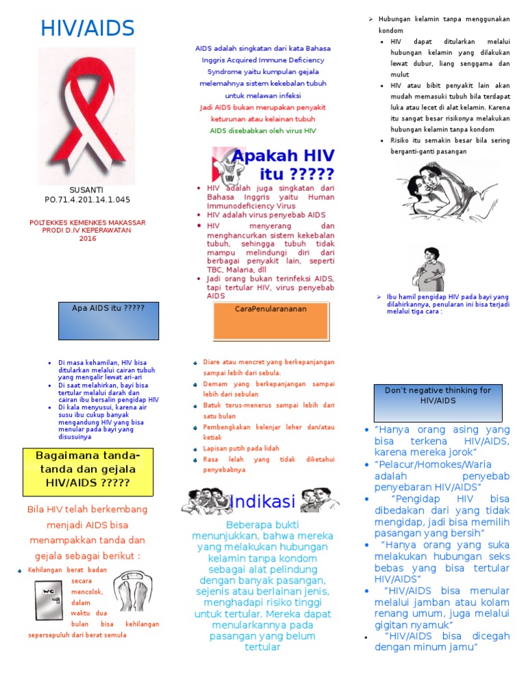 Leaflet Hiv Aids | PDF