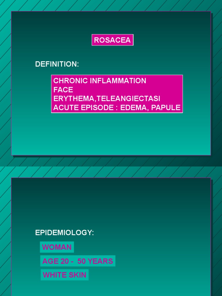 Rosacea Definition: Chronic Inflammation Face Erythema, Teleangiectasi ...