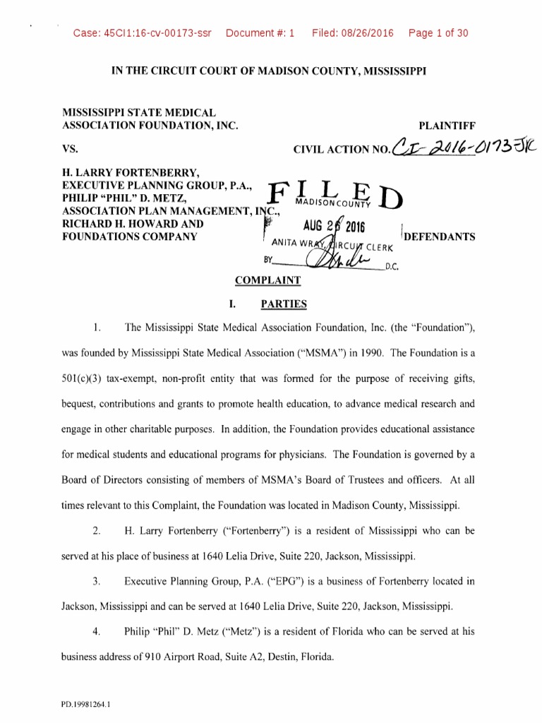 Mississippi State Medical Assn Lawsuit | PDF | Technology & Engineering
