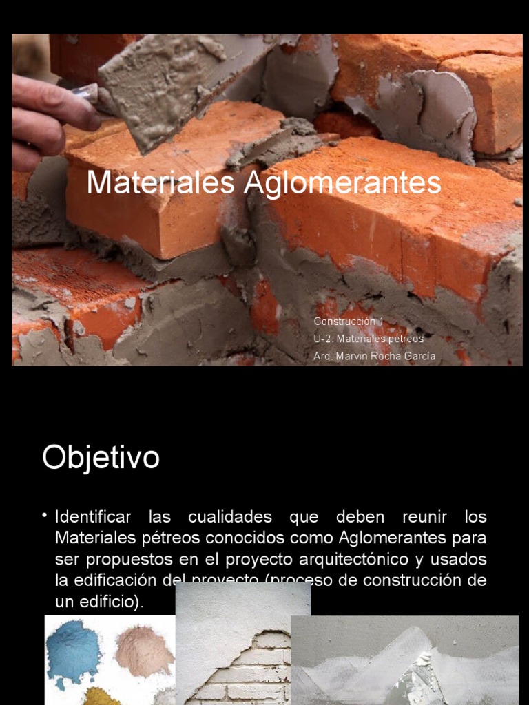Construcción1 CO6 Materiales Aglomerantes | PDF | Cemento | Yeso