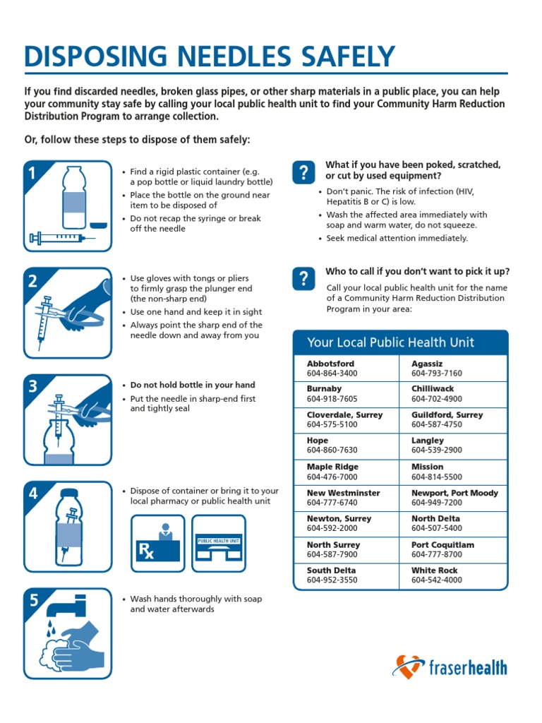 Disposing Needles Safely 0914 | PDF