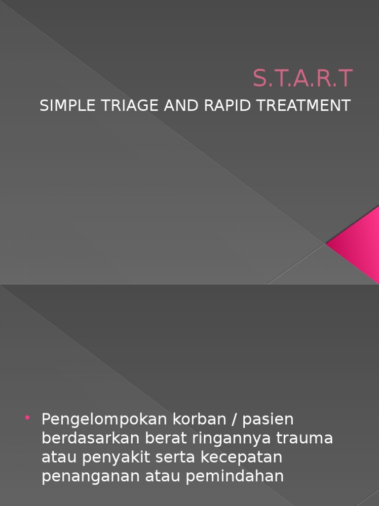S.T.A.R.T: Simple Triage and Rapid Treatment | PDF