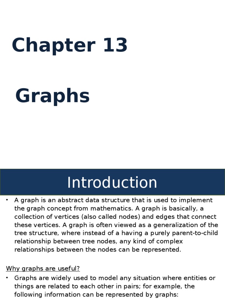 Graphs | PDF | Vertex (Graph Theory) | Algorithms And Data Structures