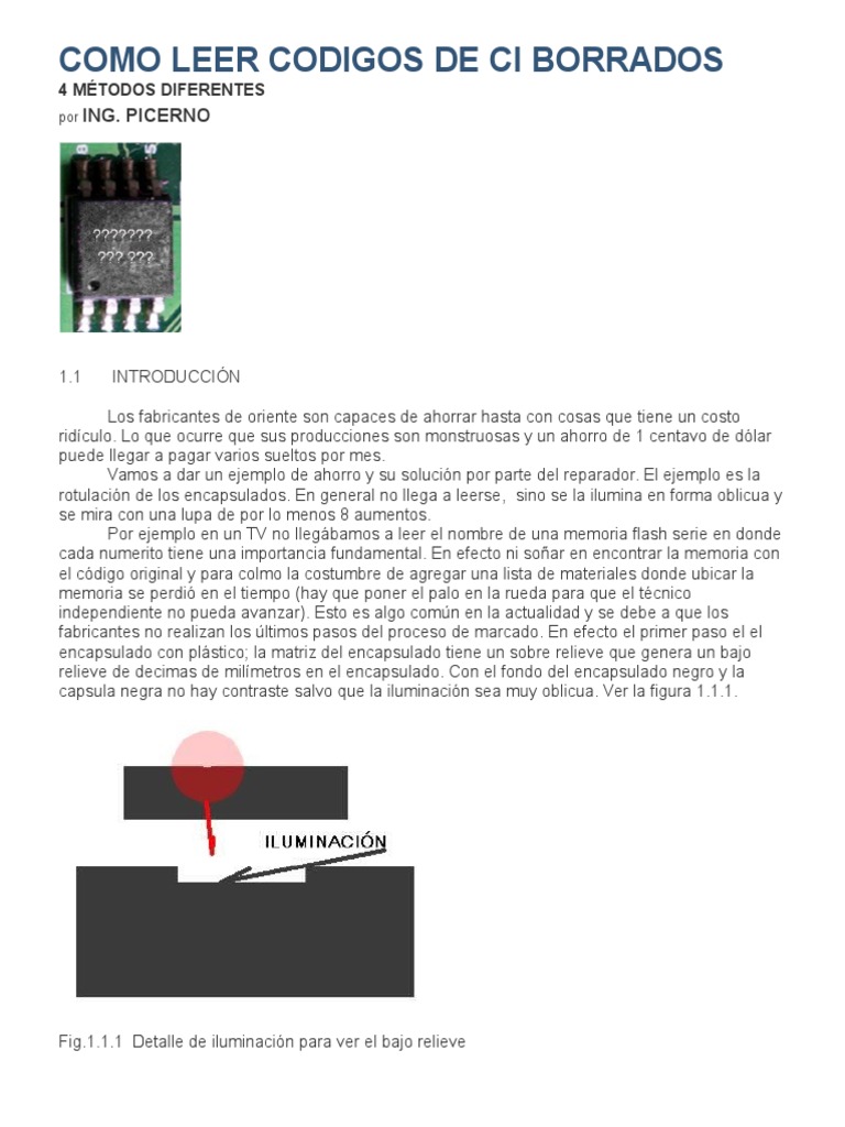 Métodos para Leer Códigos de CI Borrados | PDF | Circuito integrado ...