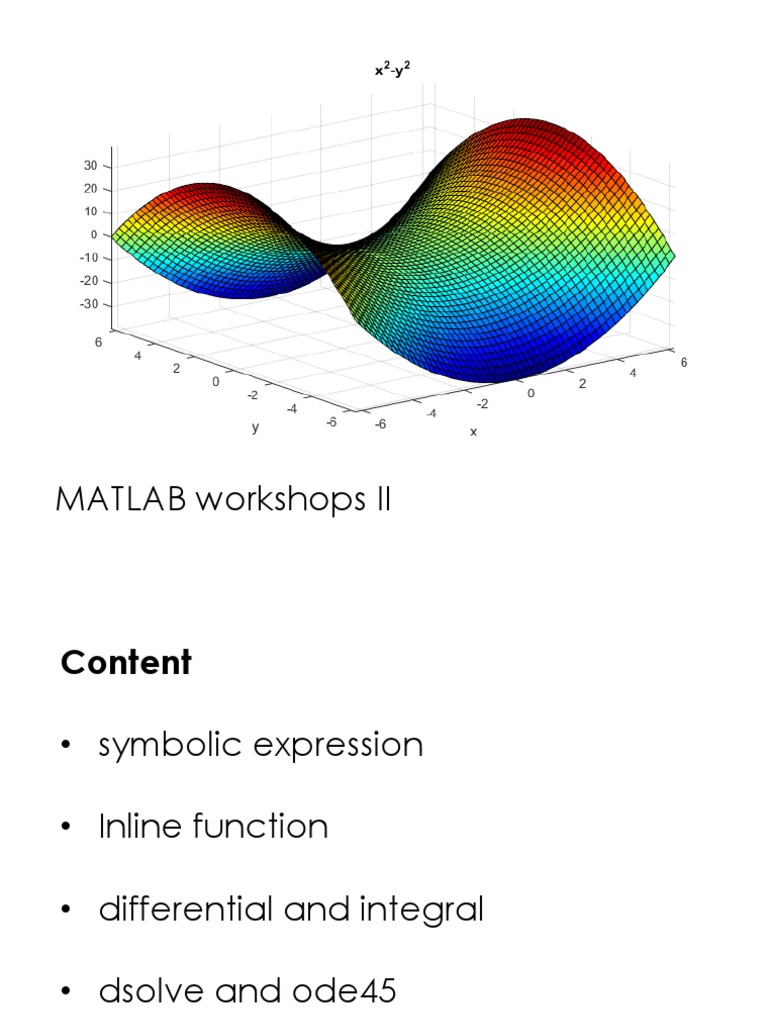 Beginner Matlab ODE PDF Ordinary Differential Equation Equations