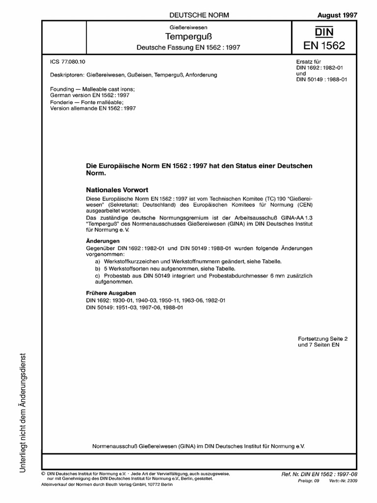 DIN EN 1562