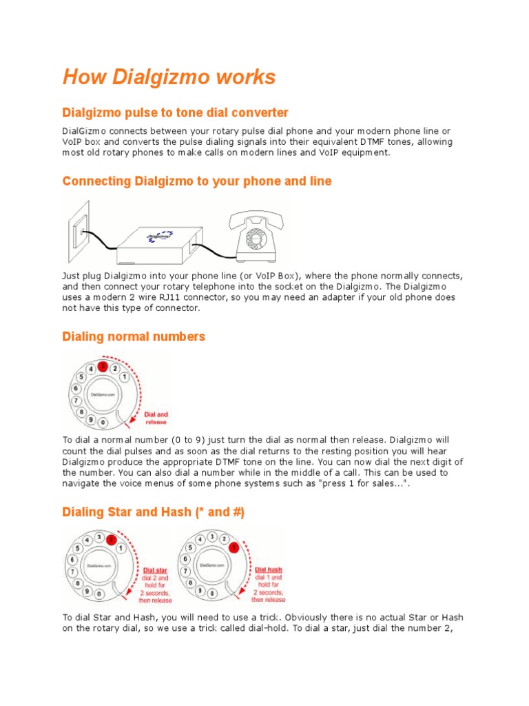 How Dialgizmo Works | PDF | Telephone | Telecommunications Equipment