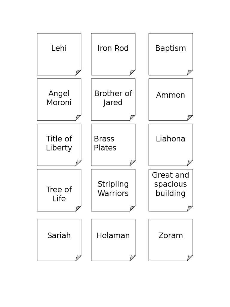 LDS Pictionary Word List | PDF | Religion & Spirituality