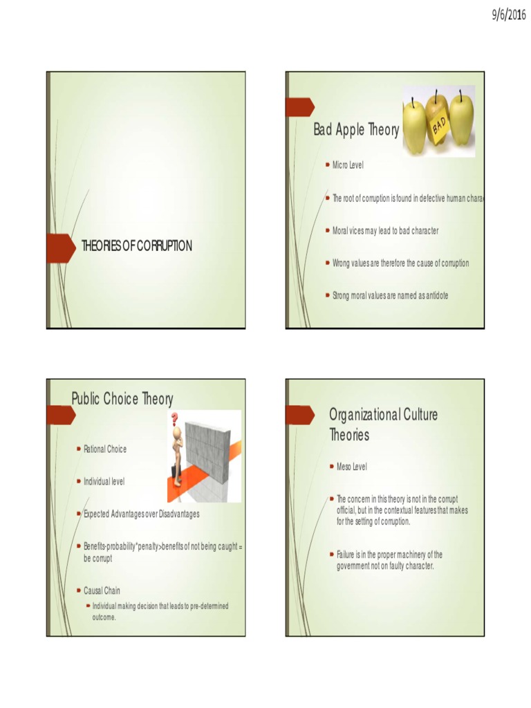 Theories of Corruption | PDF | Corruption | Value (Ethics)