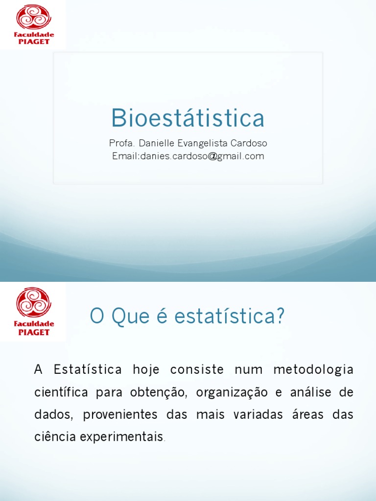 Aula 1 Bioestatistica | PDF | Estatísticas | Tempo