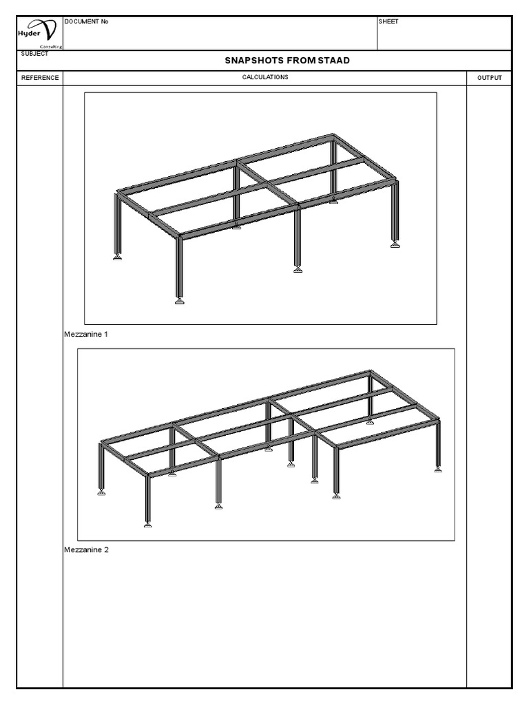 STAAD Snapshots and Steel Design Calculations | PDF