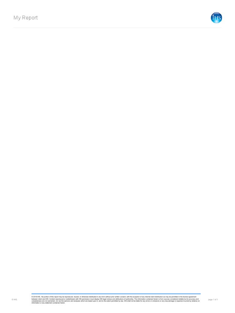 My Report: © IHS. Page of 1 1 | PDF | Business | Finance & Money Management