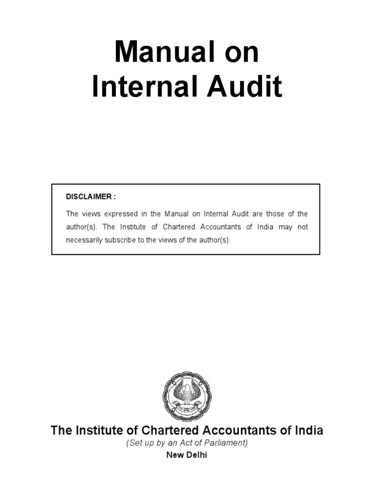 Manual On Internal Audit PDF | PDF | Business Process | Internal Audit