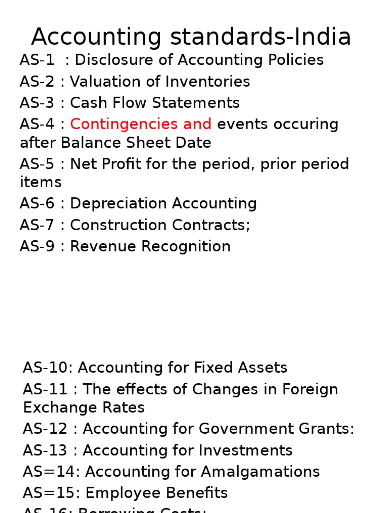 Overview of Indian Accounting Standards | PDF | International Financial ...