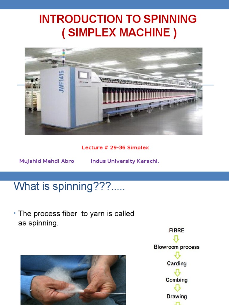 Introduction to Simplex | Spinning (Textiles) | Yarn