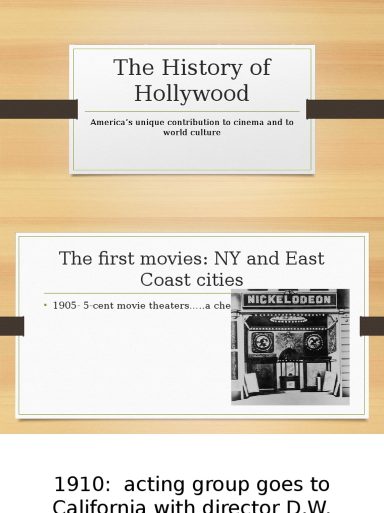 History of Hollywood's Cinema Evolution | PDF | Travel | Art