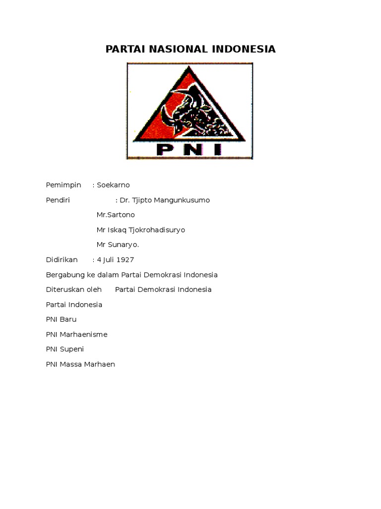 Partai Nasional Indonesia | PDF