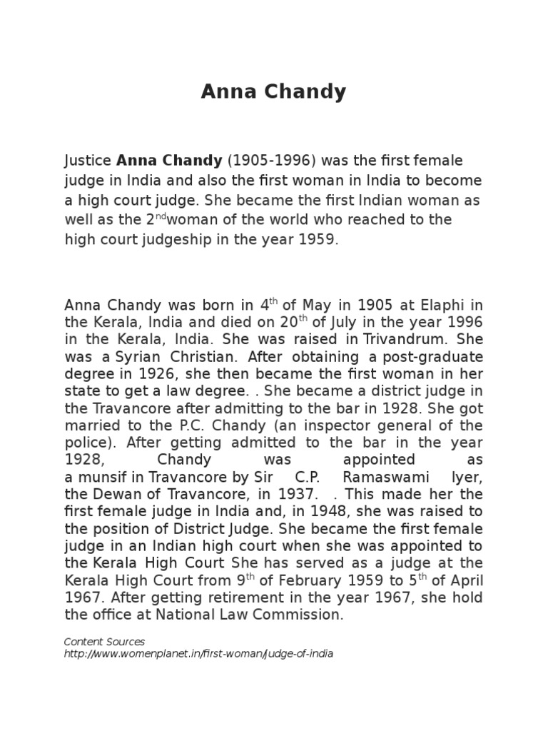Anna Chandy | PDF