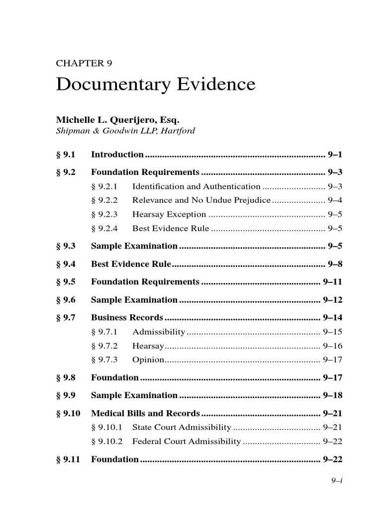 Evidence Document