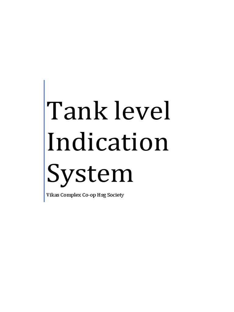 Tank Level Indication System REPORT | PDF | Arduino | Computer Networking