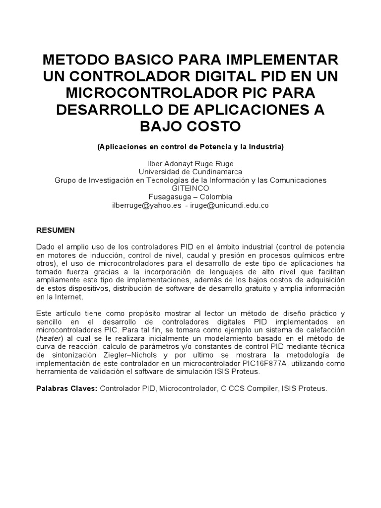 Pid Oven Proteus | PDF | Microcontrolador | C (lenguaje de programación)