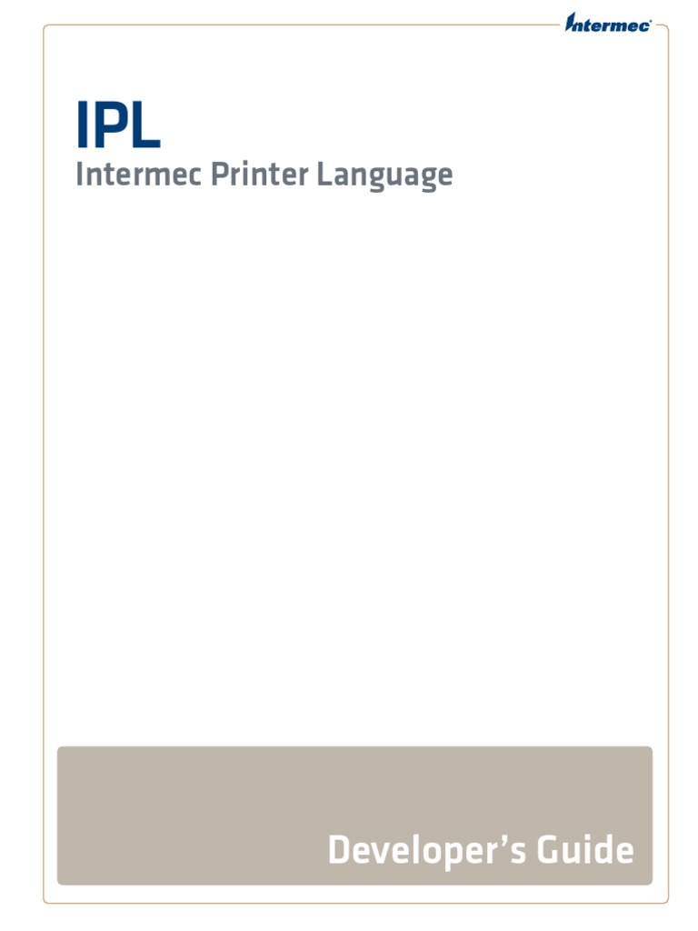 Intermec Printer Language IPL Developers Guide Old PDF | PDF | File ...