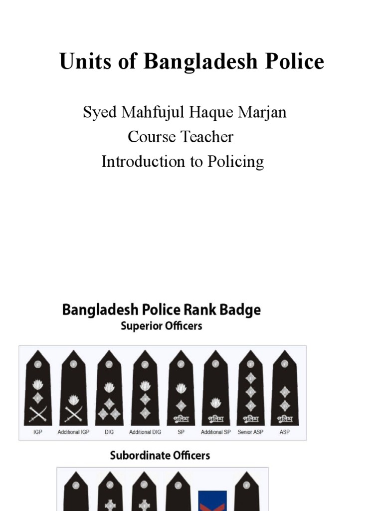 Units of Bd Police | Police | Deviance (Sociology)