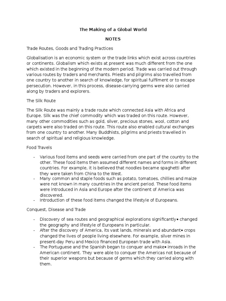 The Making of A Global World 1 | PDF | Great Depression | International ...