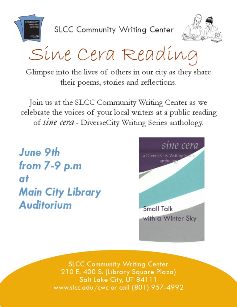 Celebrate Local Voices: Sine Cera Reading | PDF | Art