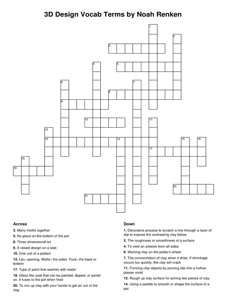 3d Design Vocab Terms by Noah Renken | PDF | Art | Home & Garden