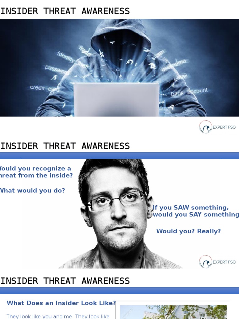 Expert FSO Insider Threat Awareness | Counterintelligence | Espionage
