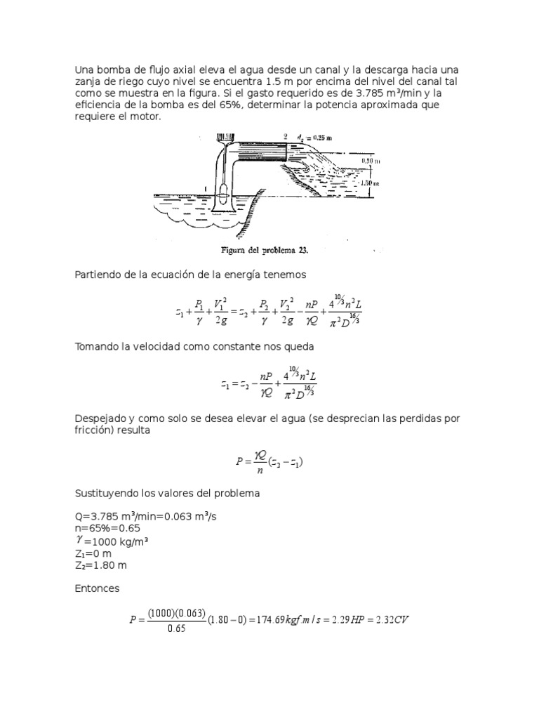 Bomba de Flujo Axial | PDF | Física | Ingeniería mecánica