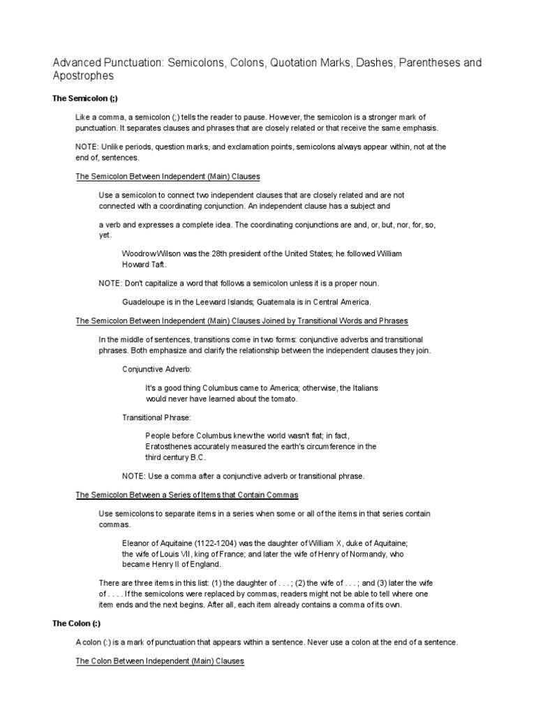 Advanced Punctuation | Punctuation | Comma