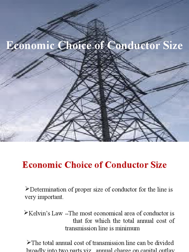 Economic Choice of Conductor Size | Electrical Conductor | Nature