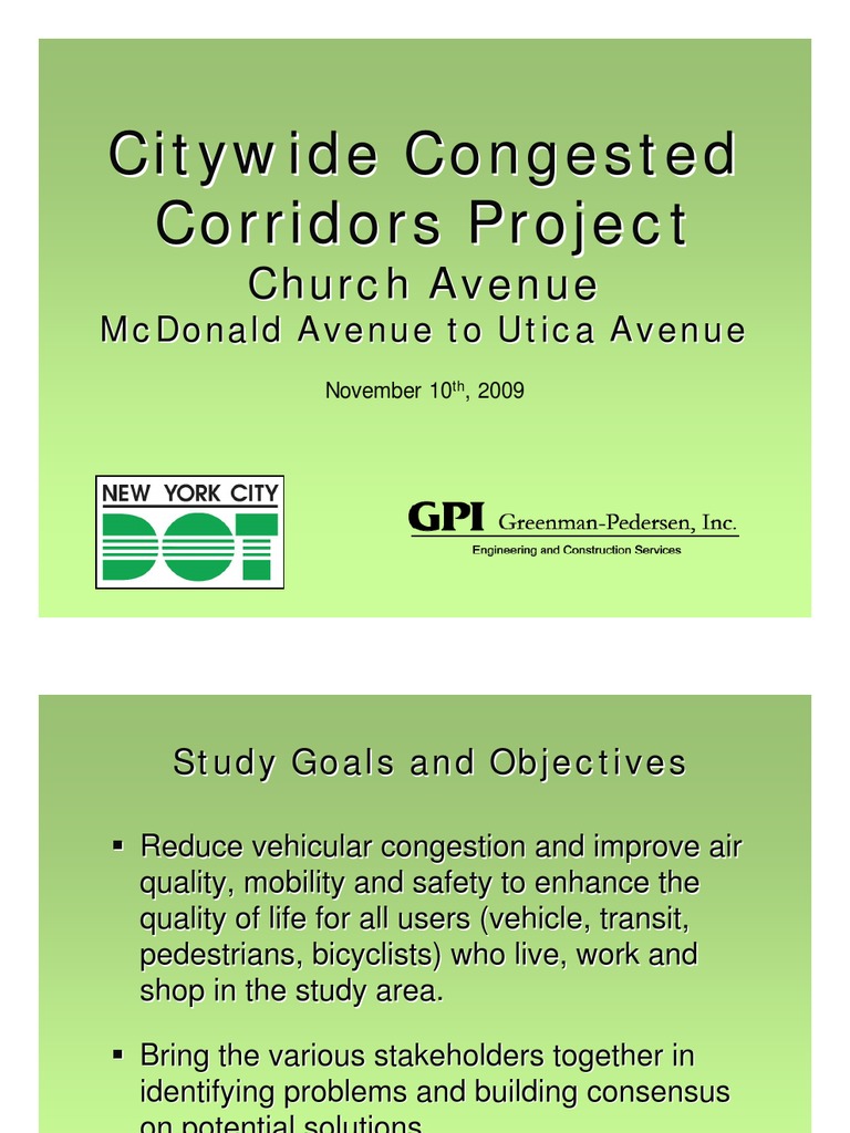 Citywide Congested Corridors Project | PDF | Pedestrian Crossing | Street
