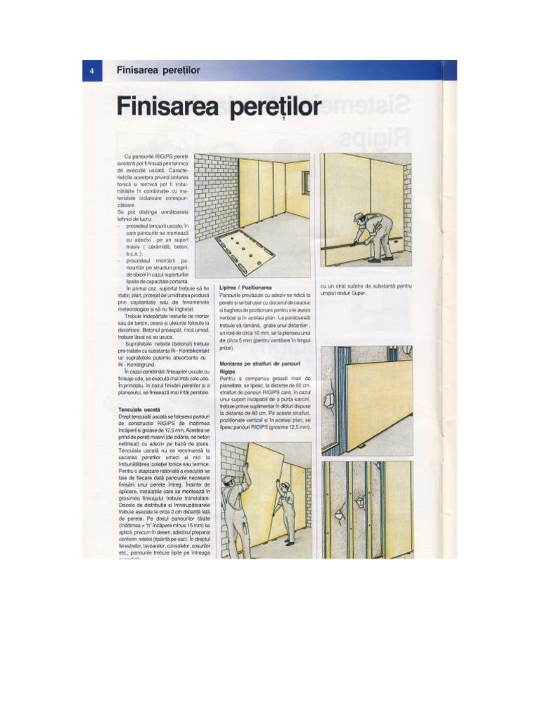 Montaj Pereti Rigips PDF | PDF