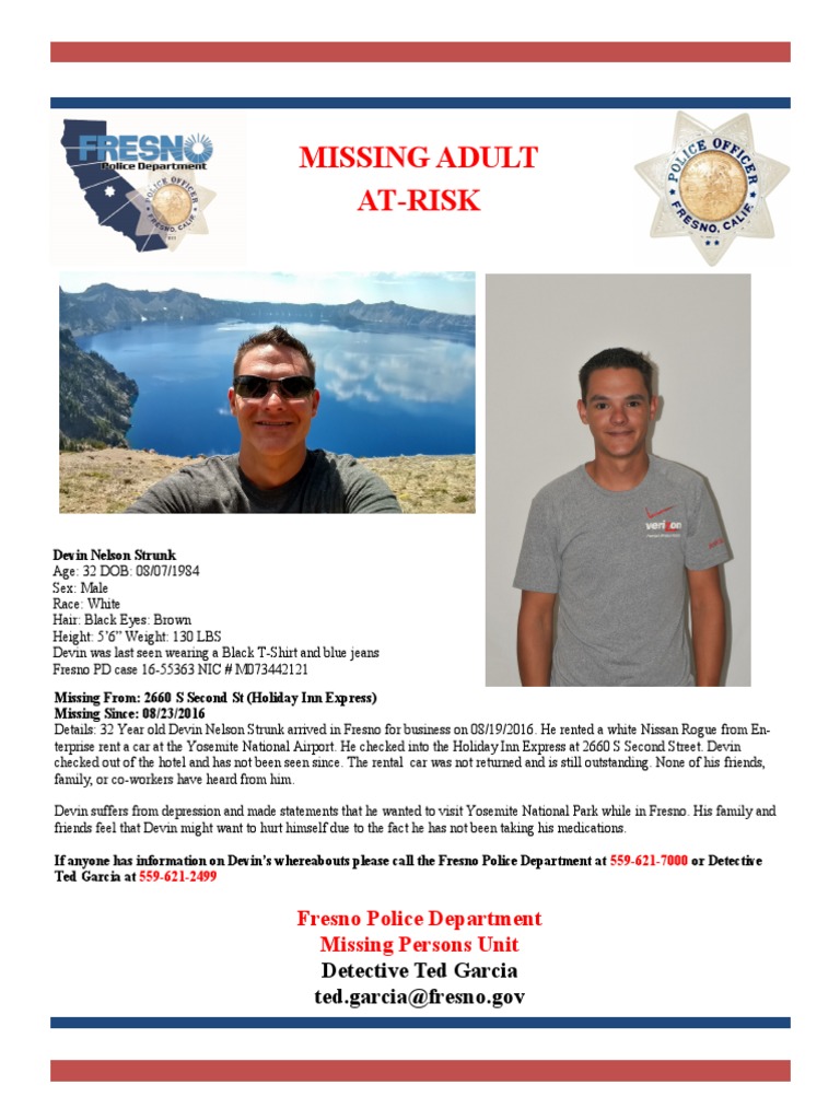 At-Risk Missing: Devin Nelson Strunk | PDF | Car | Land Vehicles