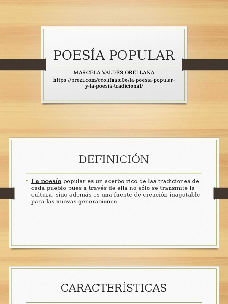 Poesía Popular