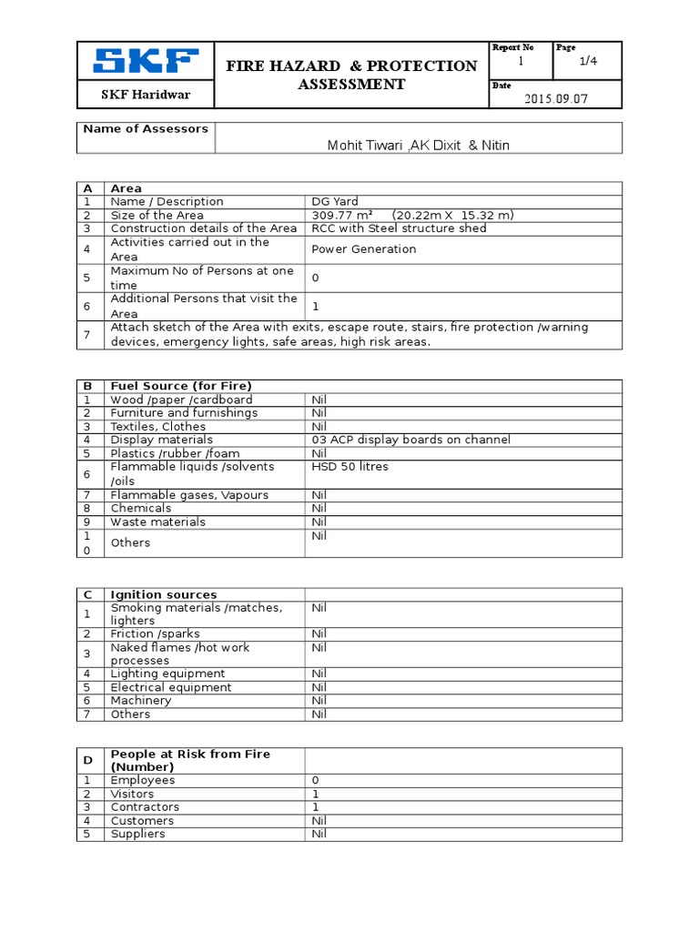 Fire Assessment Report DG Yard | PDF | Firefighting | Flammability