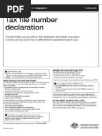 Tax File Number Declaration Guide | PDF | Payments | Taxes