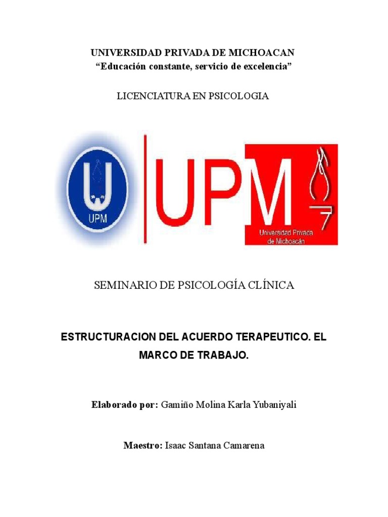 Estructuracion Del Acuerdo Terapeutico | PDF | Libertad | Sicología Estructuracion Del Acuerdo Terapeutico | PDF | Libertad | Sicología