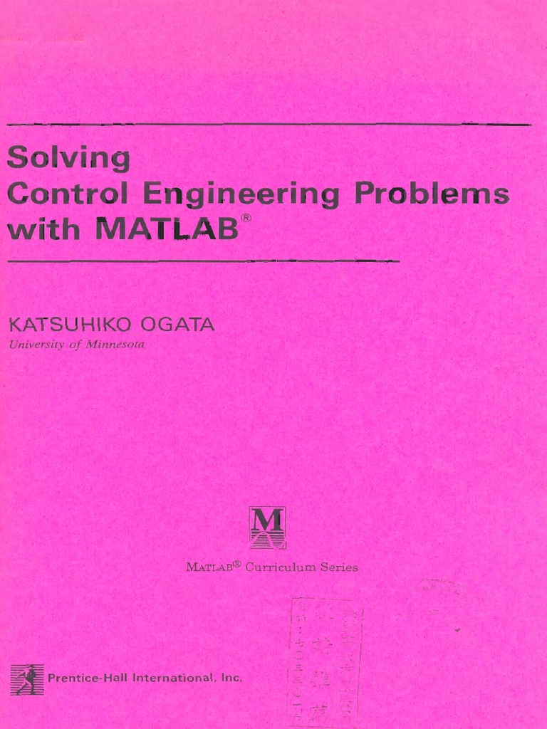 Solving Control Engineering Problems With Matlab | PDF